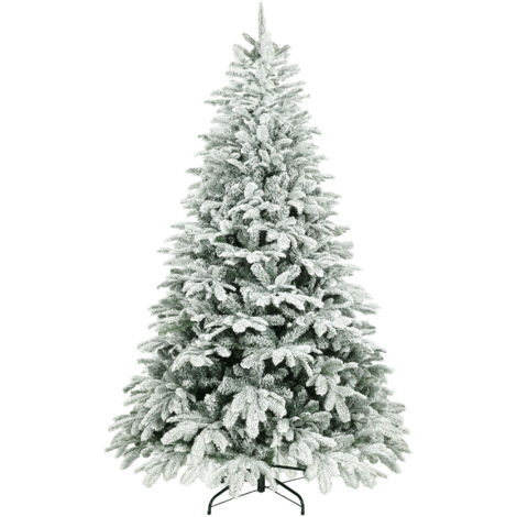HOMCOM 7 ft Artificial Christmas Tree with 1867 Branches, Hinged Xmas Tree