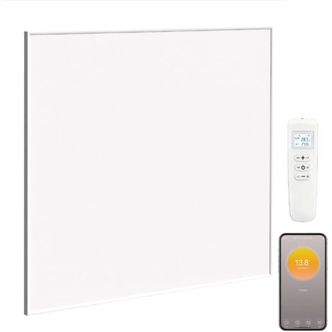 HOMCOM 520W Smart Electric Heater, Wall Far Infrared Panel Radiator, White