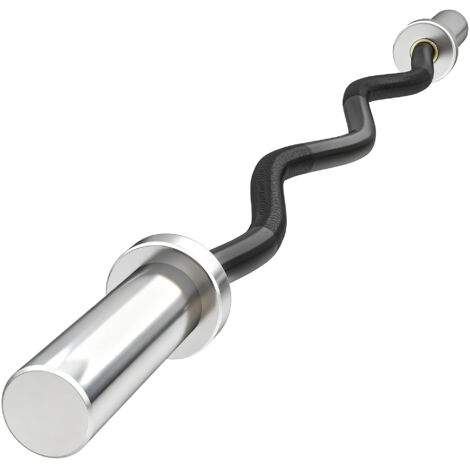 "SPORTNOW 4ft Olympic EZ Curl Bar, Barbell Bar for 2"" Weight Plates"