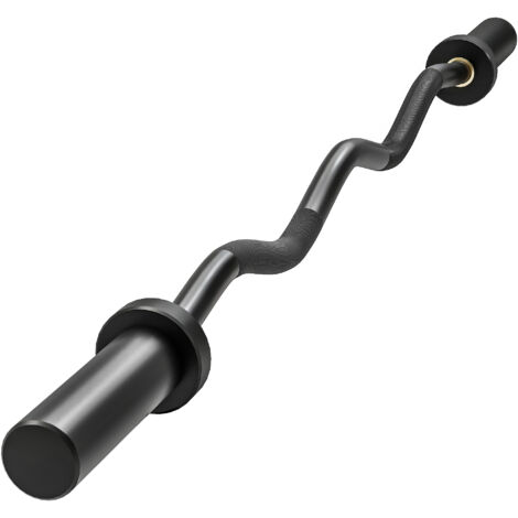 "SPORTNOW 4ft Olympic EZ Curl Bar, Barbell Bar for 2"" Weight Plates ...