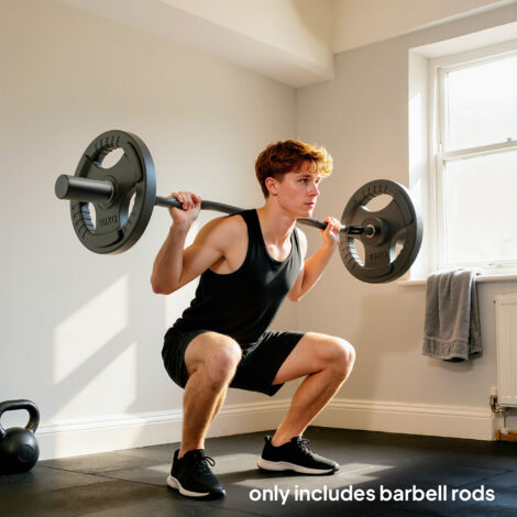 "SPORTNOW 4ft Olympic EZ Curl Bar, Barbell Bar for 2"" Weight Plates ...