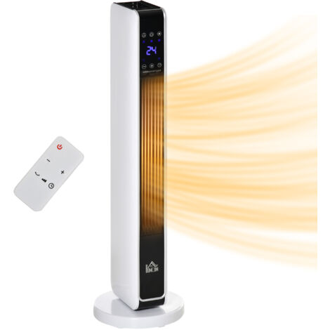 HOMCOM 2200W Indoor Tower Space Heater 10-49°C Timer Thermostat Oscillating