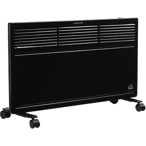HOMCOM Convector Radiator Heater w/ Adjustable Thermostat Safety Cut ...