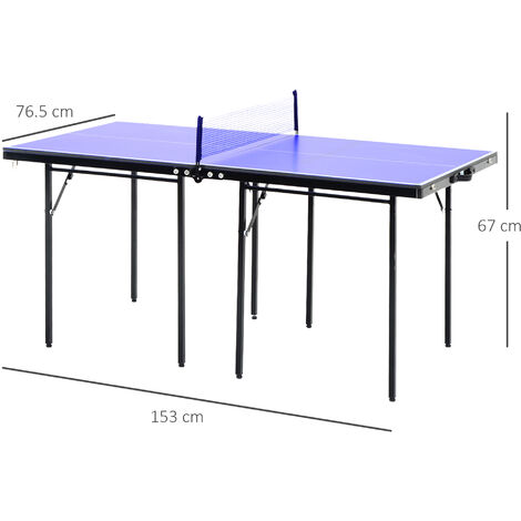 HOMCOM Folding Mini Table Tennis Portable Ping Pong Set Games Play ...