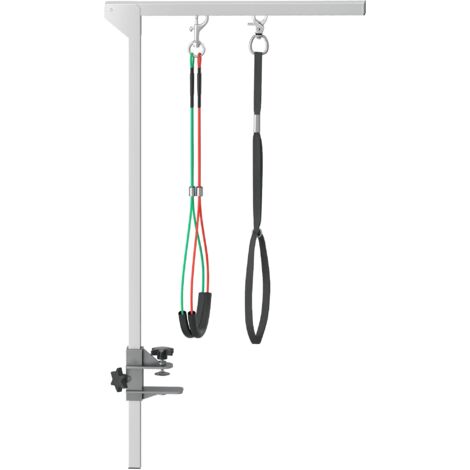 PawHut Adjustable Pet Grooming Arm w/ Clamp, Haunch Holders, Grooming Loop