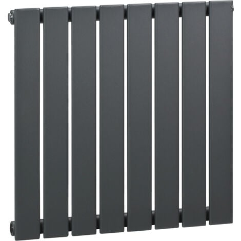 HOMCOM 60 x 60cm Water-filled Vertical Radiator, Space Heater, Grey