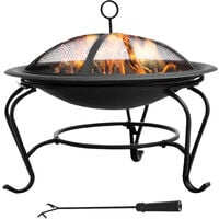 Outsunny Outdoor Fire Pit Wood Log Burning Heater Garden Stove Patio ...