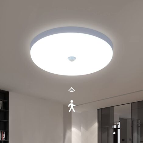 GOECO Round LED Ceiling Light 30W LED Ceiling Lamp with Infrared Motion ...