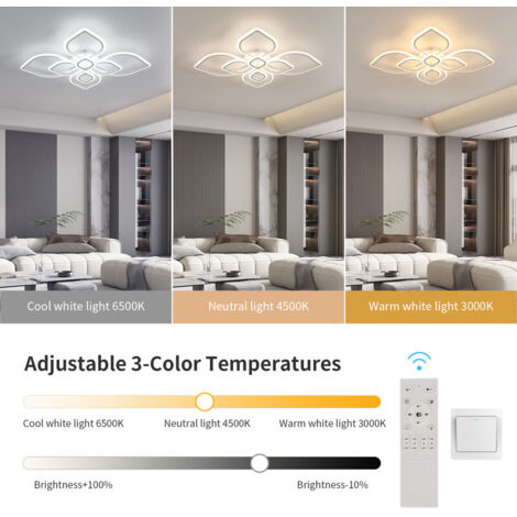 GOECO 110cm Modular LED Ceiling Light, 60W, Remote Control & Tunable ...