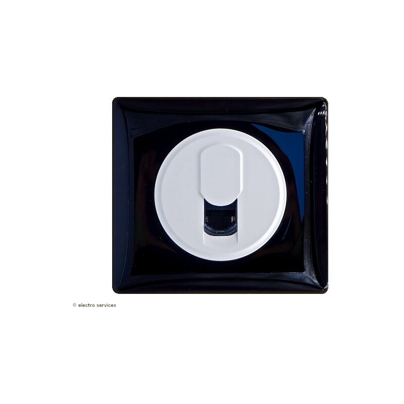 Prise RJ45 cat.6 FTP Céliane Complet Noir Griffes: Sans griffes