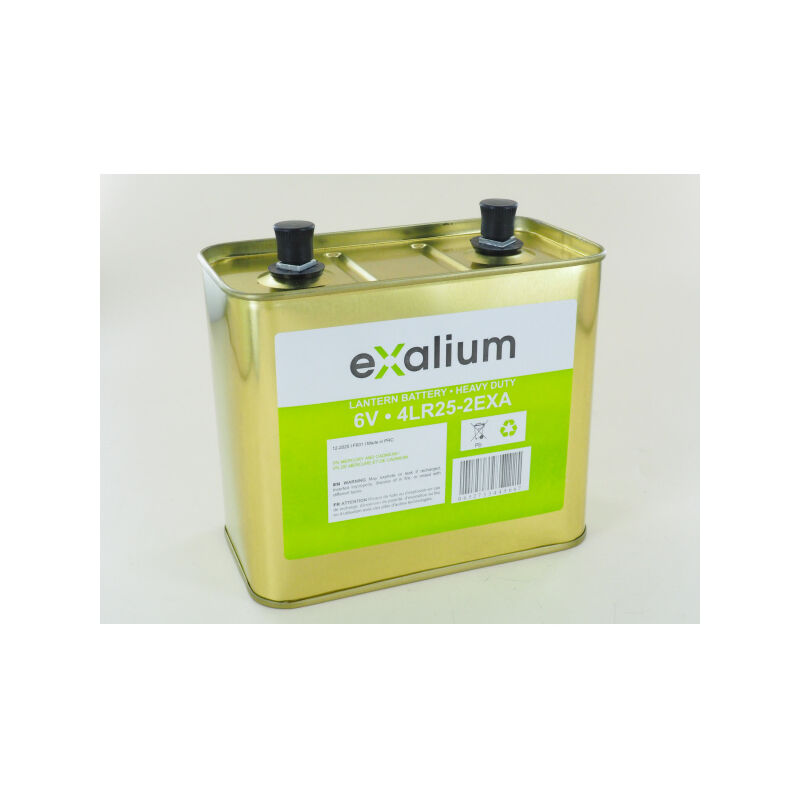 Pile Alcaline 6V Porto 4LR25/2 Metal Exalium