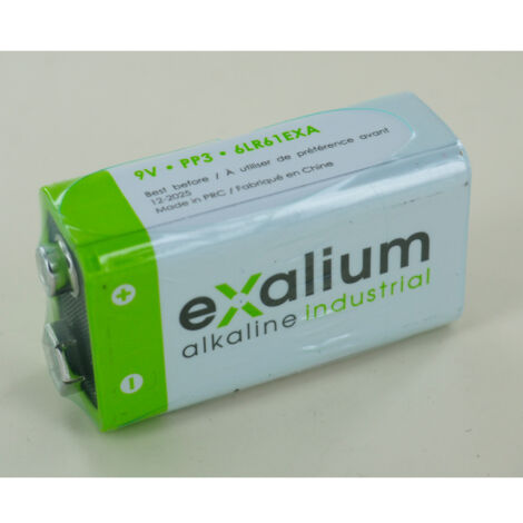 Boite 20 Piles 9V 6LR61 Alcaline EXALIUM