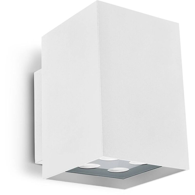 Leds-C4 Afrodita - Applique Murale Extérieure LED Up & Down Blanc 10cm ...