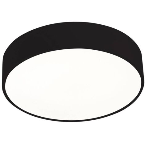 Leds-C4 Caprice - Plafonnier LED Rond Affleurant Noir 33cm 2720lm 3000K