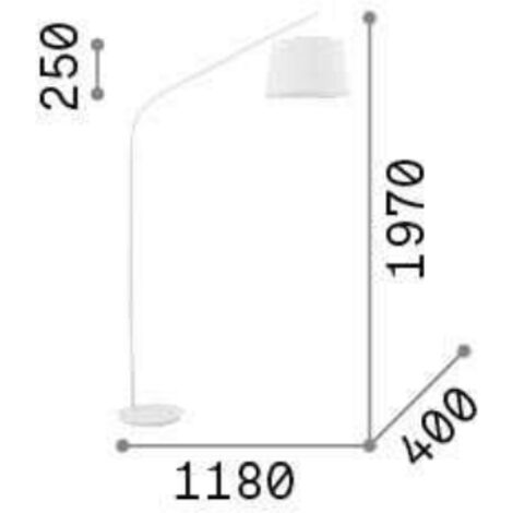 Ideal Lux Daddy - Lampadaire 1 Lumière Blanc, E27