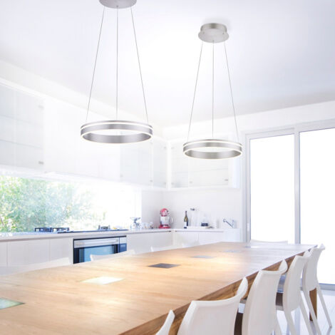 Paul Neuhaus Q-Vito Plafonnier suspendu en acier, 1 LED 27 W, intensité variable, 2 700-5 000 K