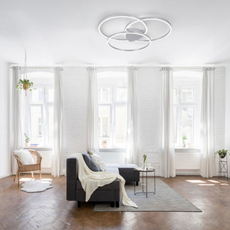 Paul Neuhaus Q-Kate Plafonnier semi-encastré à LED intégré en aluminium, 3 LED 18 W, intensité ...