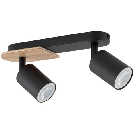 TK Cover Plafonnier double spot noir 2xGU10