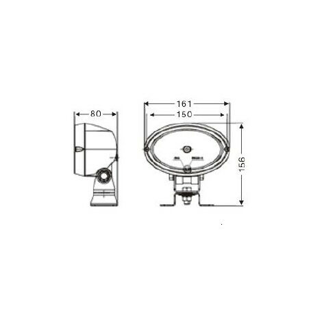 PROJECTEUR DE CABINE OVALE HALOGENE