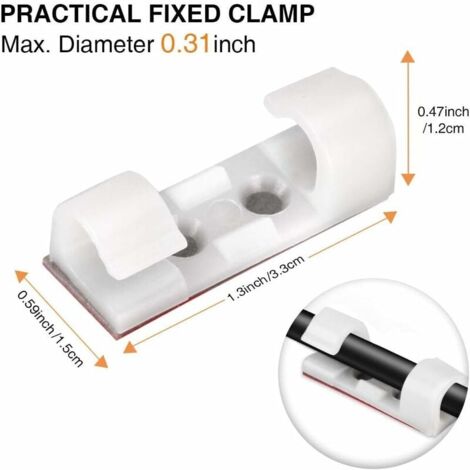 SHINING HOUSE 20 clips y bridas para cables de pared, clips adhesivos ...