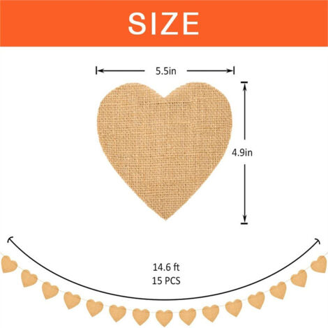 SHINING HOUSE 15 banderines de arpillera, banderines vintage ...