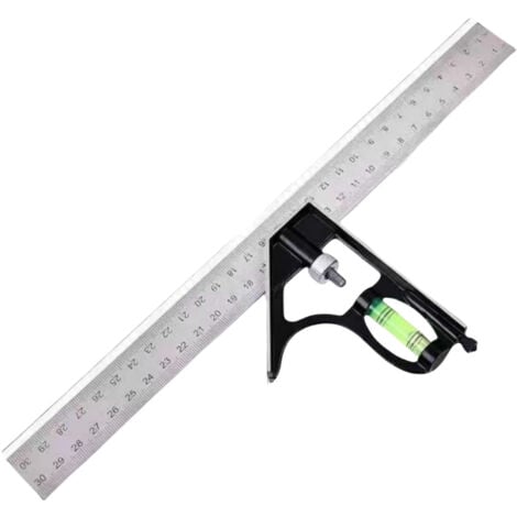 Escuadras combinadas de acero inoxidable de 300 mm, regla angular ...