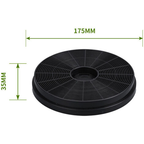 filtros para campana extractora (Ø175 mm), filtro de carbón activado, repuesto para extractor de ...