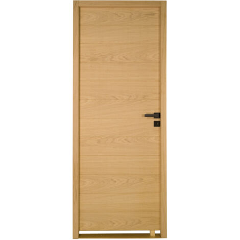 Bloc porte en bois chêne européen 2040 mm x 630 mm – Ouverture gauche ...