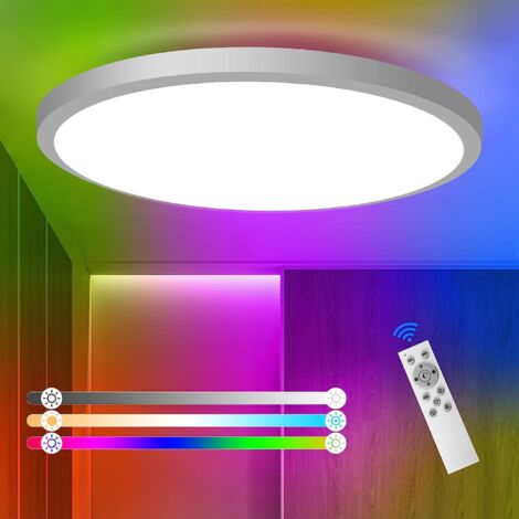 GOECO Plafoniera LED Dimmerabile RGB 3000K-6500K Rotondo Ø30CM ...