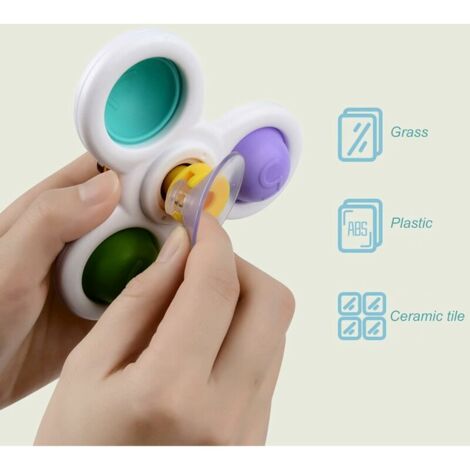 3 juguetes giratorios con ventosa, juguetes giratorios para bebés con ...