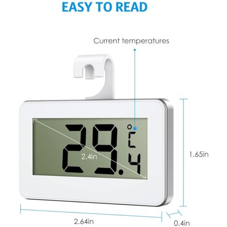 Termómetro para refrigerador, paquete de 2 minitermómetros para ...