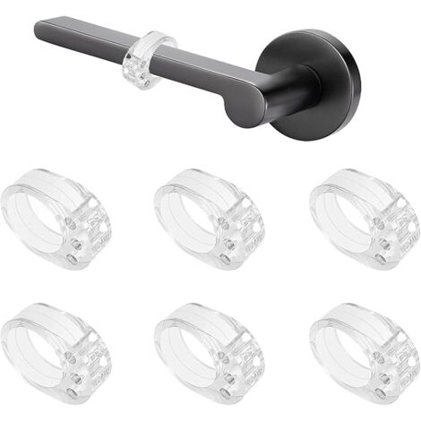 6 topes de puerta de PVC, protectores de manija de puerta de silicona ...