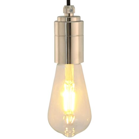 Douilles de lampe 2 pcs nickel satiné E27 vidaXL