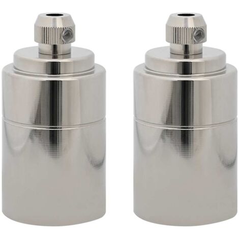 Douilles de lampe 2 pcs nickel satiné E27 vidaXL
