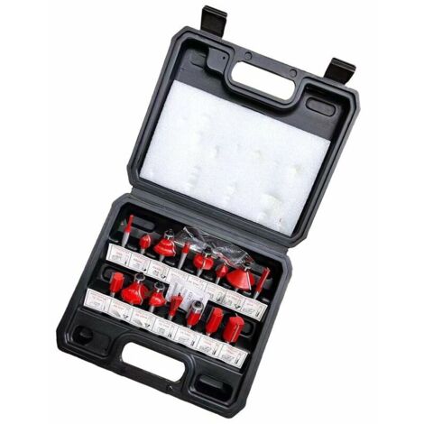 Ahlsen Brocas de fresado de 6,35 mm. Caja de 15 cortadores de ranura ...