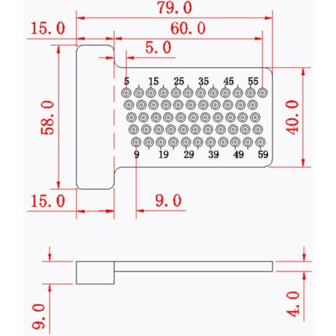 Ahlsen Regla de medición en T - Regla de medición - Marcado de precisión - Aleación de aluminio ...