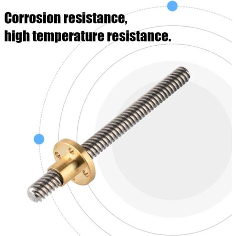 Ahlsen 3D-Druckerzubehör, T8-Trapezgewindespindel-Leitspindel + T8-Mutter, Steigung 2 mm ...