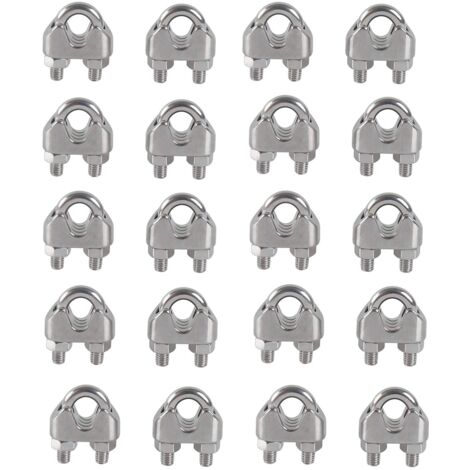 Ahlsen 20 piezas bridas para cables M3, abrazadera para Cable con perno en U, abrazadera para ...