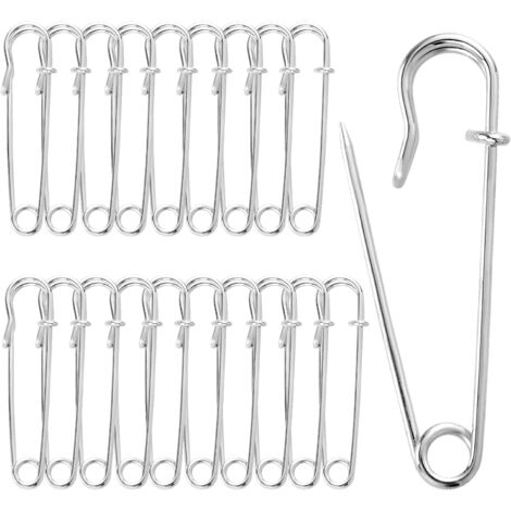 20 imperdibles de 10 cm de tamaño, ideales para ropa, cuero, lona ...