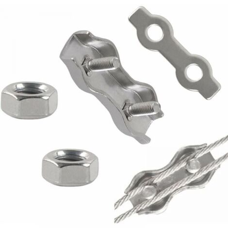 12 bridas para cables de acero M3, 12 unidades, bridas para cables dúplex, bridas para cables de ...