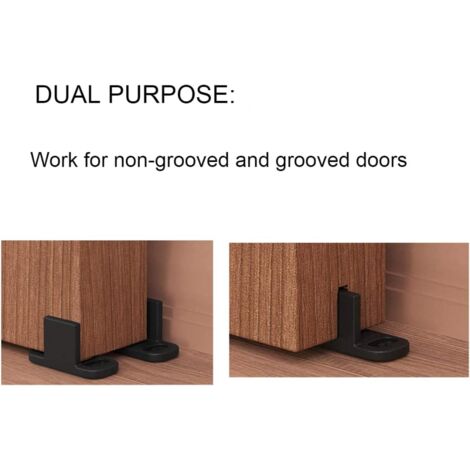 Embellecedor de puerta corredera de 2 piezas, rieles de piso para ...