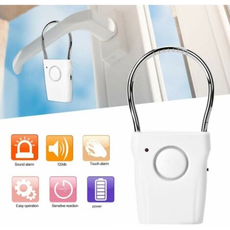 Alarma de Puerta y Ventana, Sensor Táctil de 120dB, Manija de Puerta ...