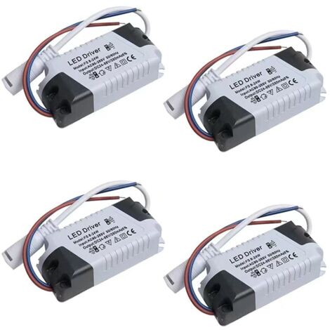 Paquete de 4 controladores LED de 8-24 W, fuente de alimentación ...