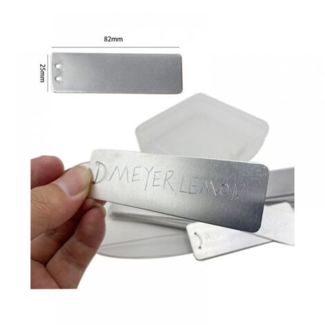 100 etiquetas rectangulares de aluminio para jardín - Letreros para exteriores, letreros ...