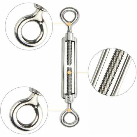 6 piezas M8 ajustables de acero inoxidable 304, tensores de cable y ...