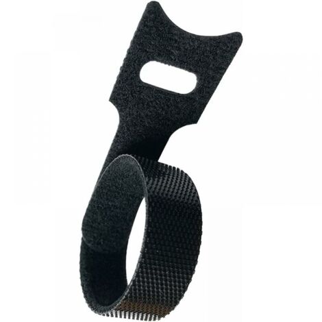 Paquete de 100 bridas de velcro reutilizables negras con gancho y bucle ...