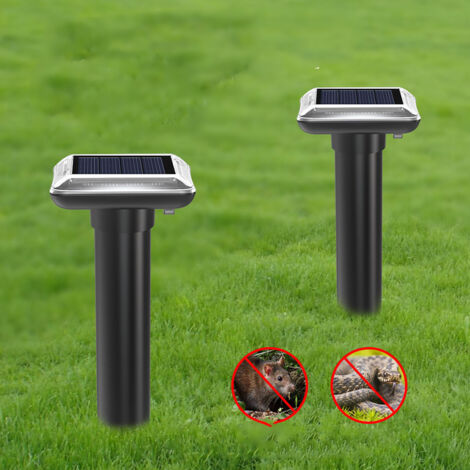 Solarbetriebener Ultraschall-Tierabwehr, 2er-Pack, für den Außenbereich