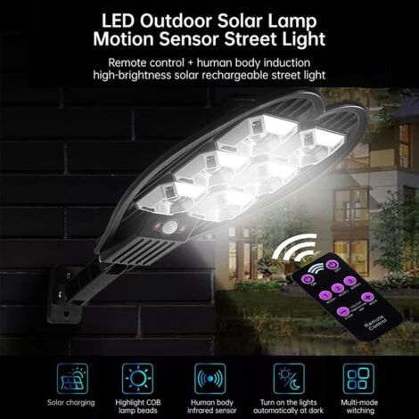 108 COB Wasserdichtes LED-Solarlicht mit PIR-Bewegungssensor und ...