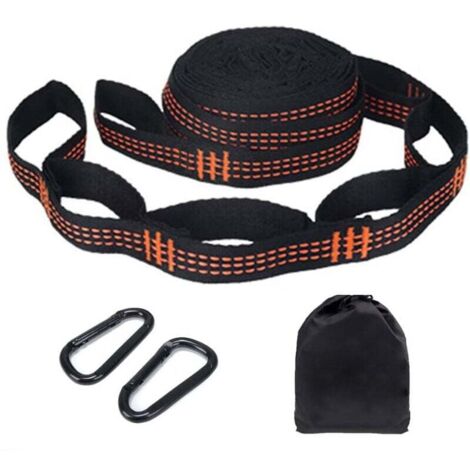 Cinghie per amaca con 2 corde da 280 cm x 2,5 cm e 2 moschettoni in ...