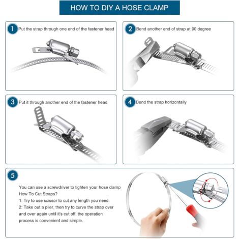 Fascette stringitubo Fascetta stringitubo in acciaio con vite senza ...